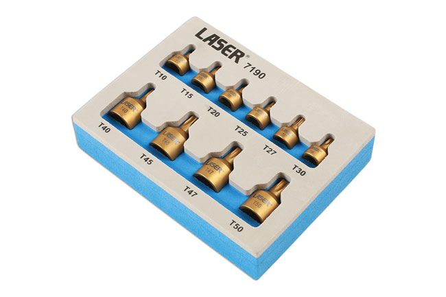 Laser Tools 7190 Low Profile Torx® Bit Set 10pc
