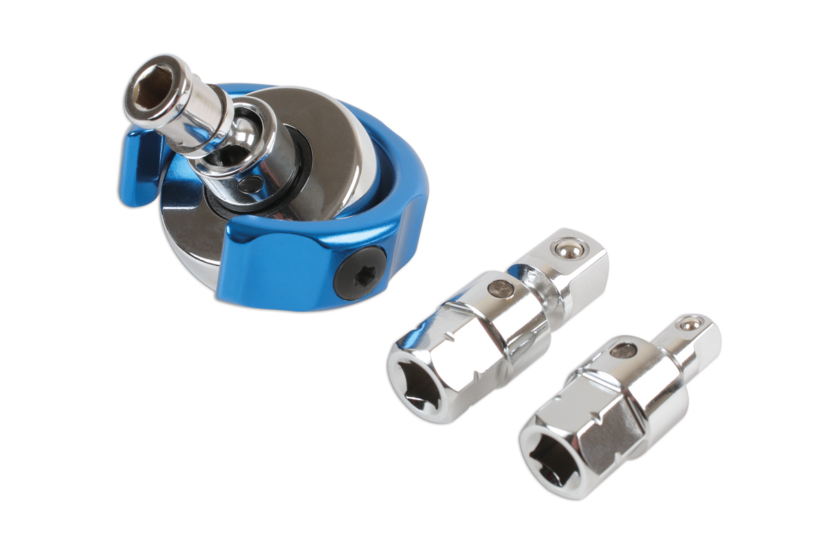 Laser Tools 6665 Swivel Palm Ratchet Set 1/4"D, 3/8"D 4pc