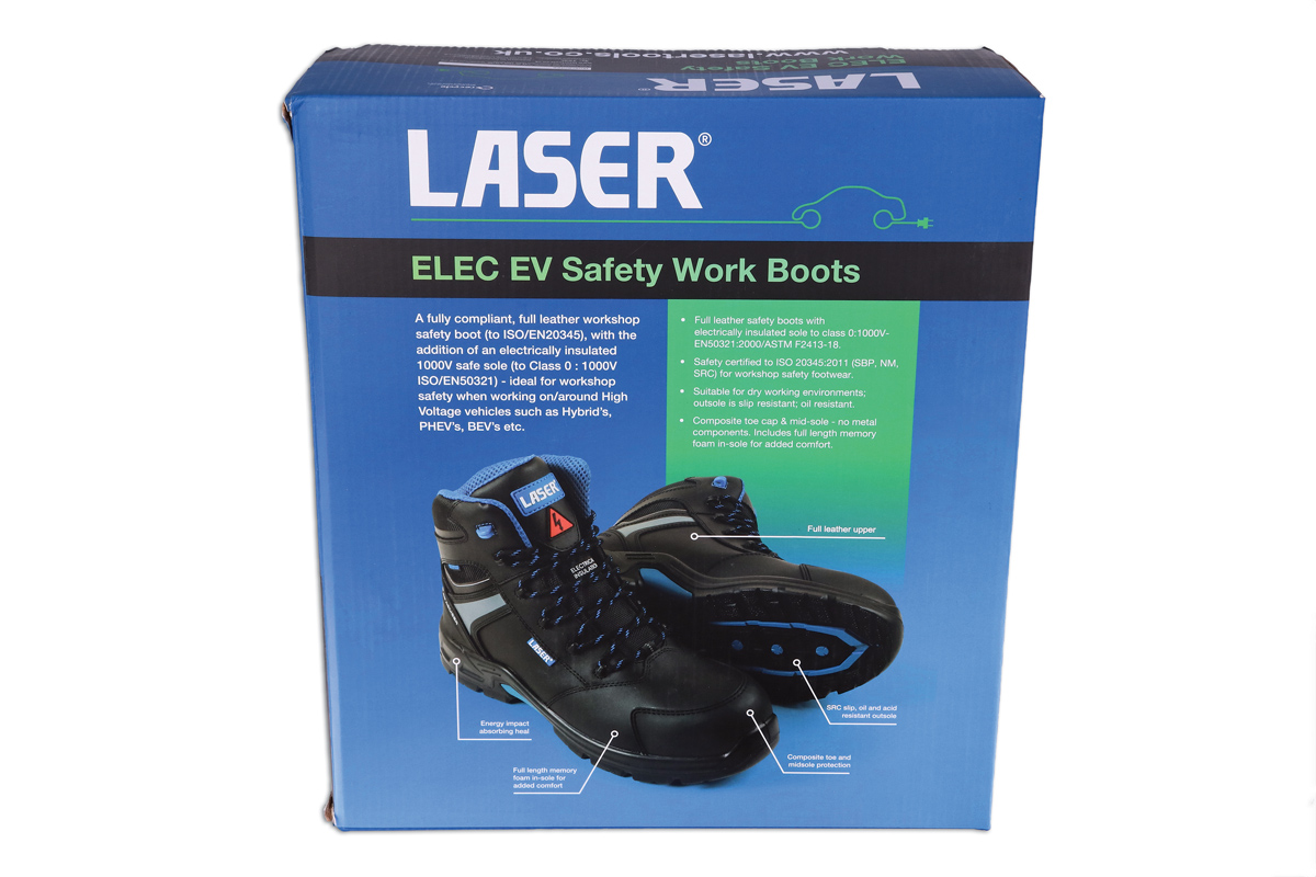 Laser Tools 7974 ELEC EV Safety Work Boots, Size 10 (UK) / 44 (EU)